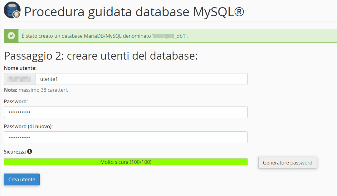 Creare un database MySQL con cPanel - SupportHost