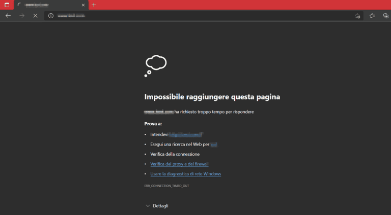 Err_connection_timed_out: come risolvere - SupportHost
