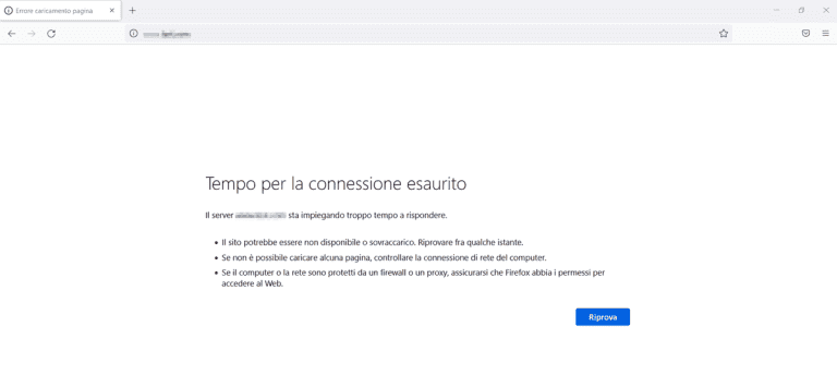 Err Connection Timed Out Come Risolvere Supporthost