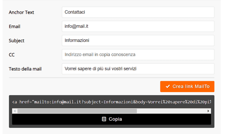 Mailto: come creare un link per inviare email - SupportHost