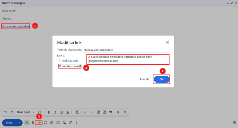 Mailto: come creare un link per inviare email - SupportHost