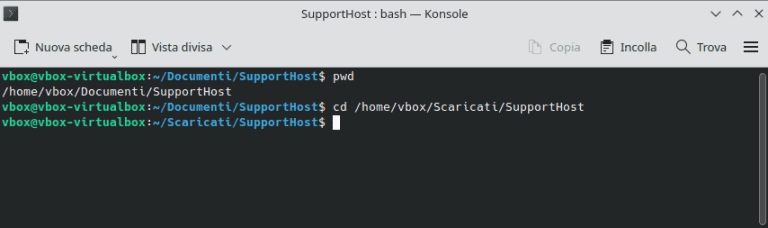 Comando cd Linux: cambiare cartella da terminale