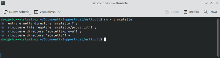 Comando rm Linux: come eliminare file e cartelle
