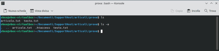 Comando ls Linux: visualizzare il contenuto delle cartelle