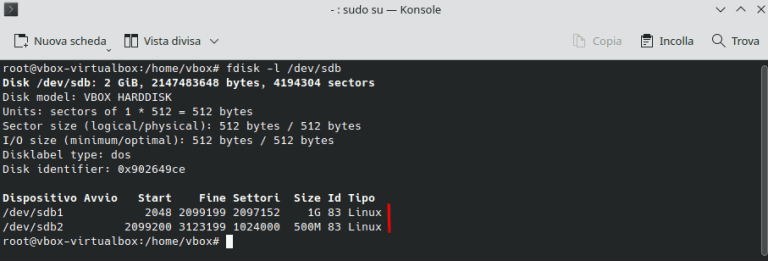 Comando fdisk: crea e gestisci partizioni su Linux