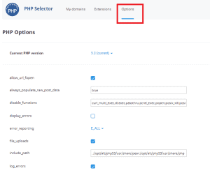 How to change the PHP version - SupportHost