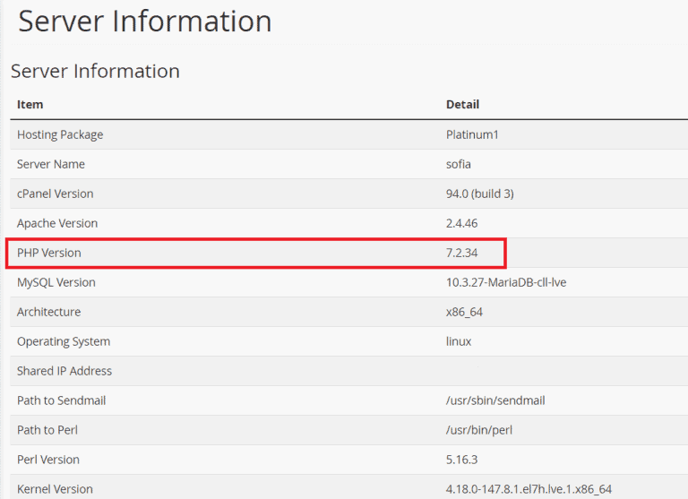 How to change the PHP version - SupportHost