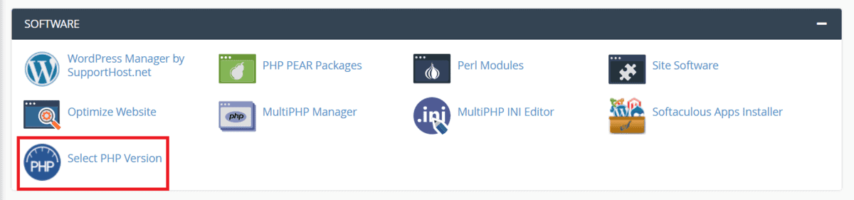 How to change the PHP version - SupportHost