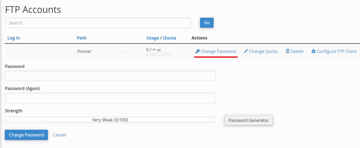 FTP account: how to create and manage it - SupportHost