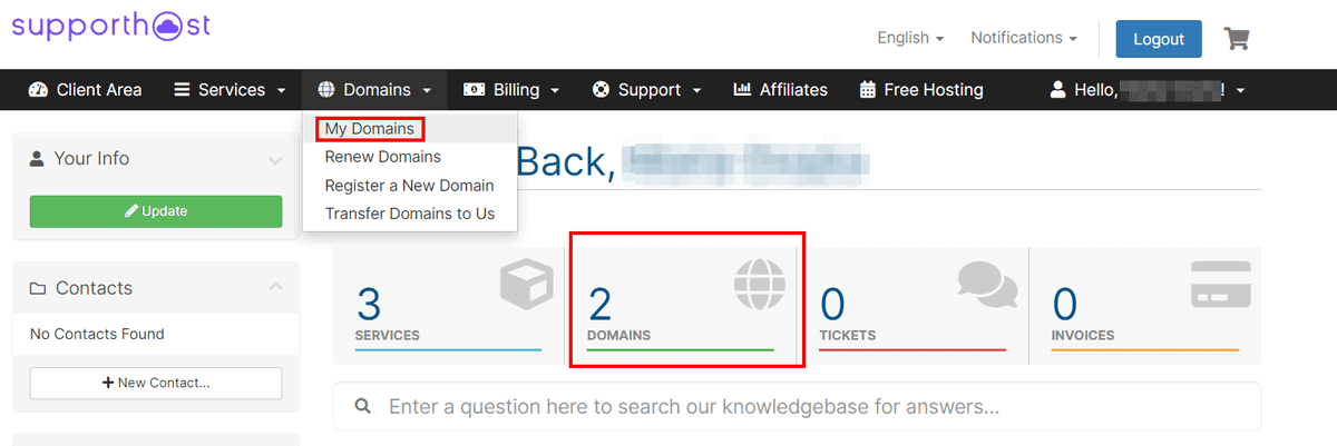 How to request the auth code - SupportHost