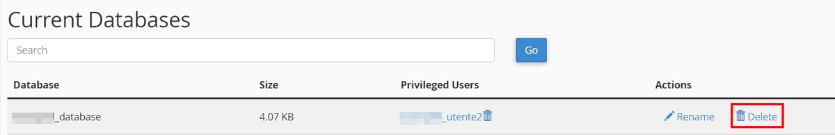 How to delete databases from cPanel - SupportHost