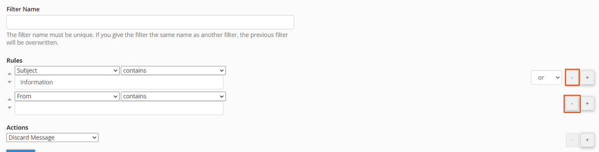 How to create an email filter - SupportHost