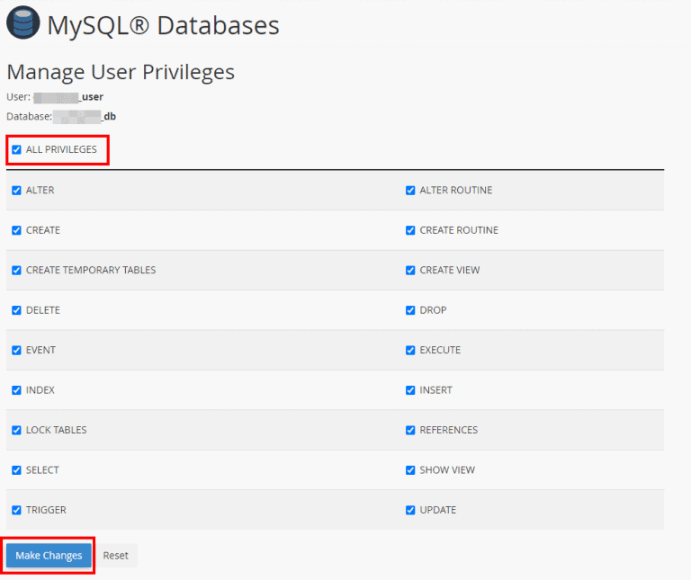 MySQL database users - SupportHost