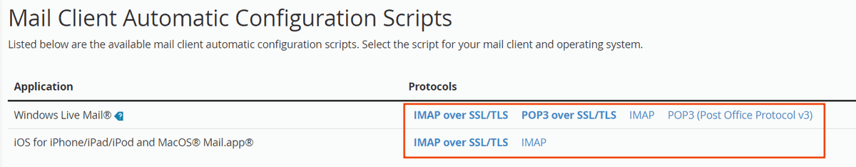 Email client configuration - SupportHost