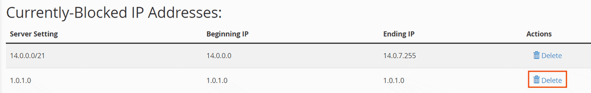 How to block an IP address - SupportHost