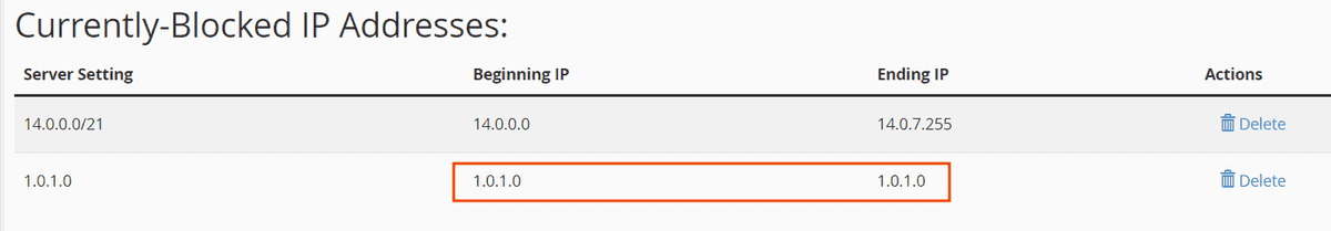 How to block an IP address - SupportHost