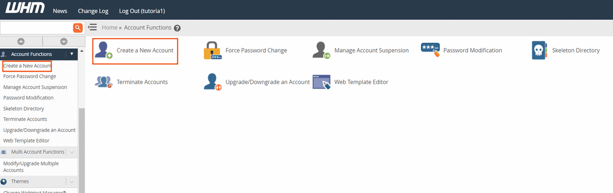 How to create a cPanel account (Reseller) - SupportHost