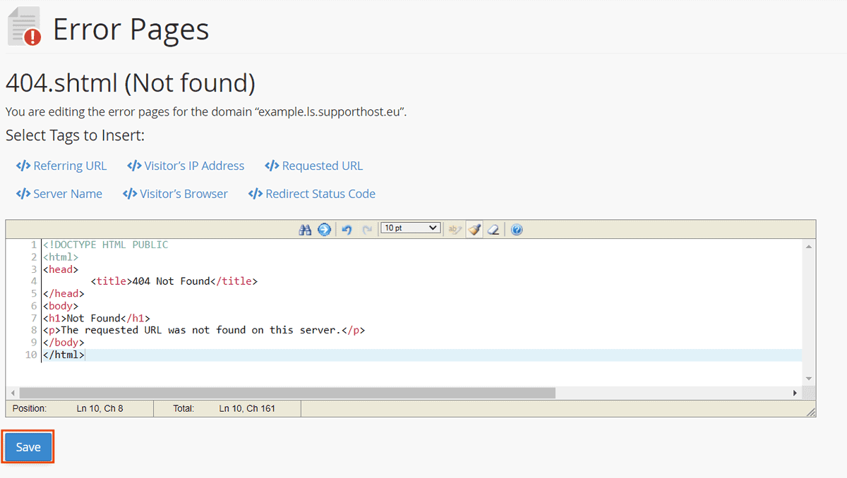 How To Create Custom Error Pages Supporthost