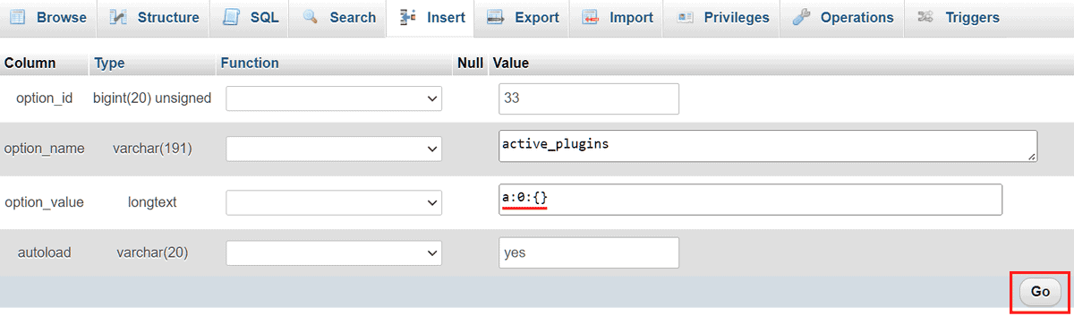 WordPress phpMyAdmin: manage the database - SupportHost