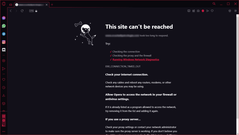 How to solve err_connection_timed_out - SupportHost