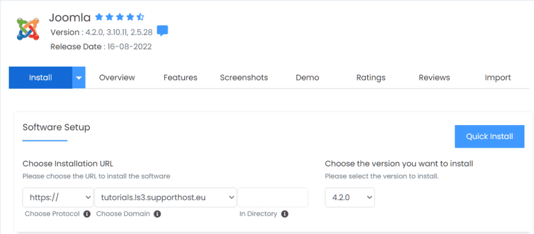 How to install Joomla! Complete tutorial - SupportHost