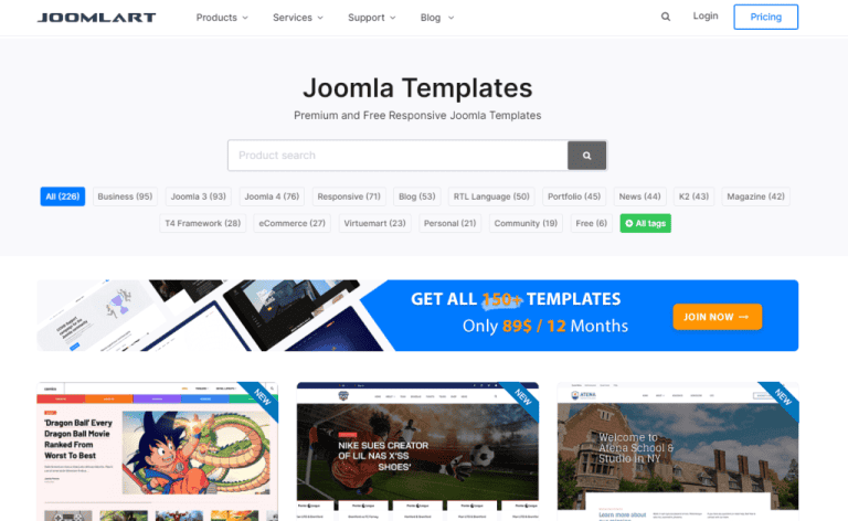 Where to find the best Joomla templates - SupportHost