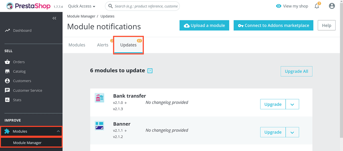 How to upgrade PrestaShop - SupportHost