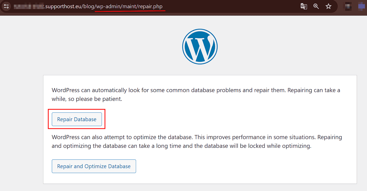 Fix the Error in Establishing a Database Connection