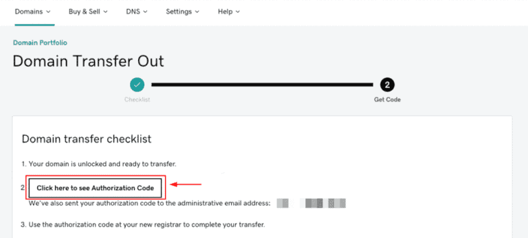 Request EPP Code/Auth Code from GoDaddy - SupportHost